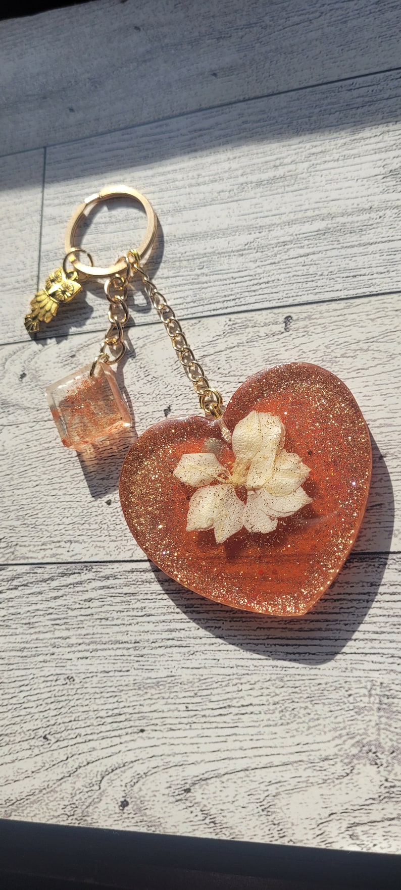 Red Heart Keychain - Etsy