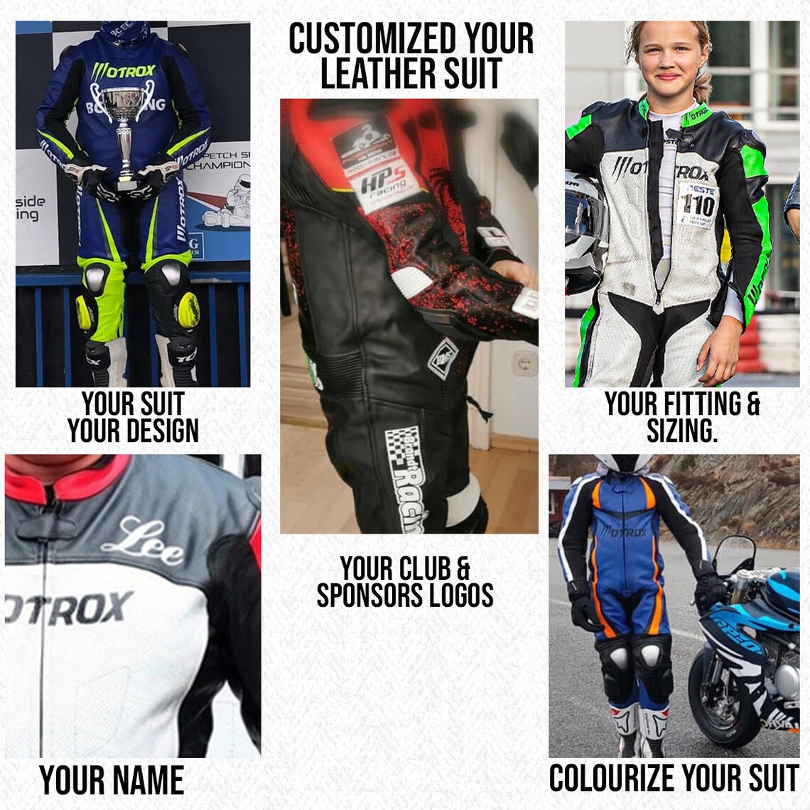 Motorcycle Leather Suit on Road off Road Motorbike Riding Suit Custom ...
