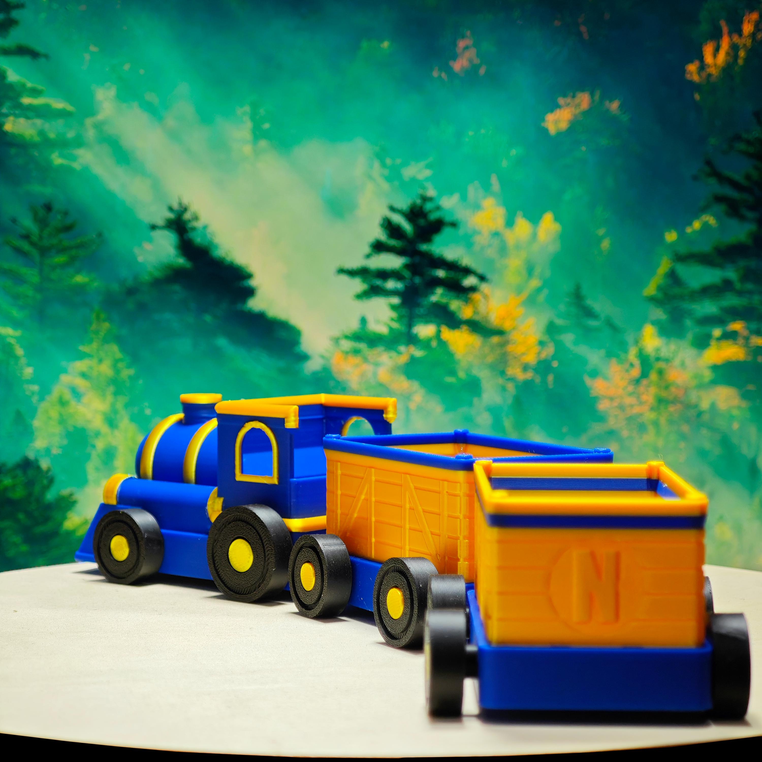 Customised Train Fidget Toy With Spinning Wheels – Sensory Play for ...