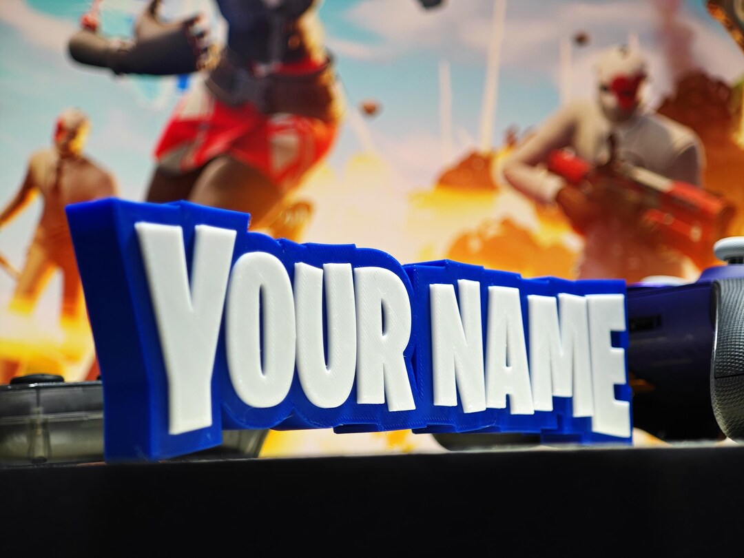 Personalized 3D Printed Fortnight Nameplate: Gamer Gift - Etsy