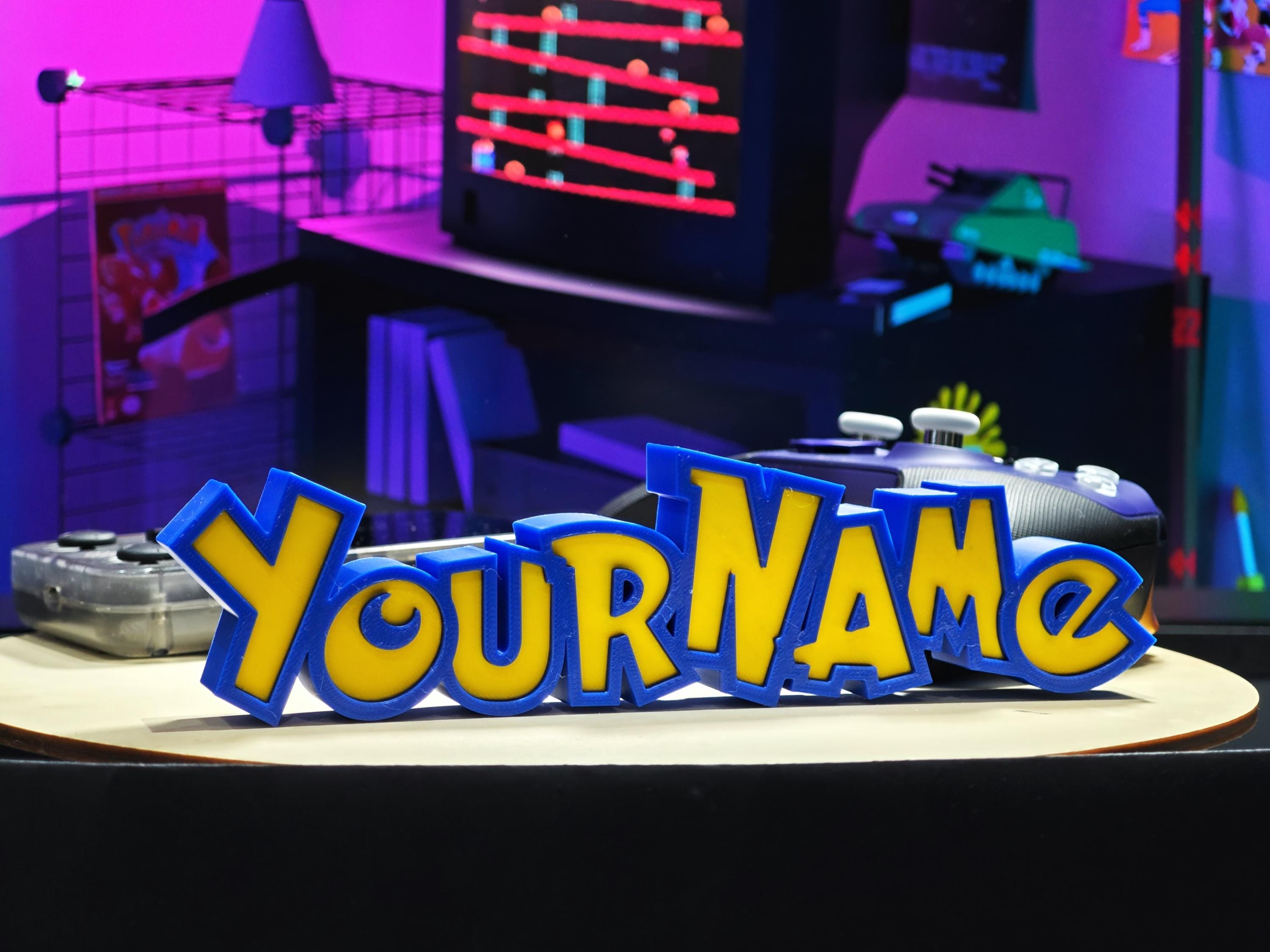 Personalized Custom Pokemon Nameplate Quality 3D Printed Name Plate ...