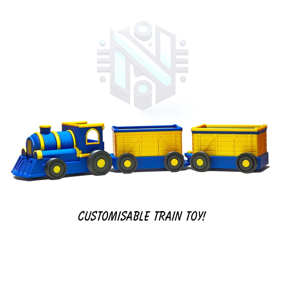 Customised Train Fidget Toy With Spinning Wheels – Sensory Play for ...