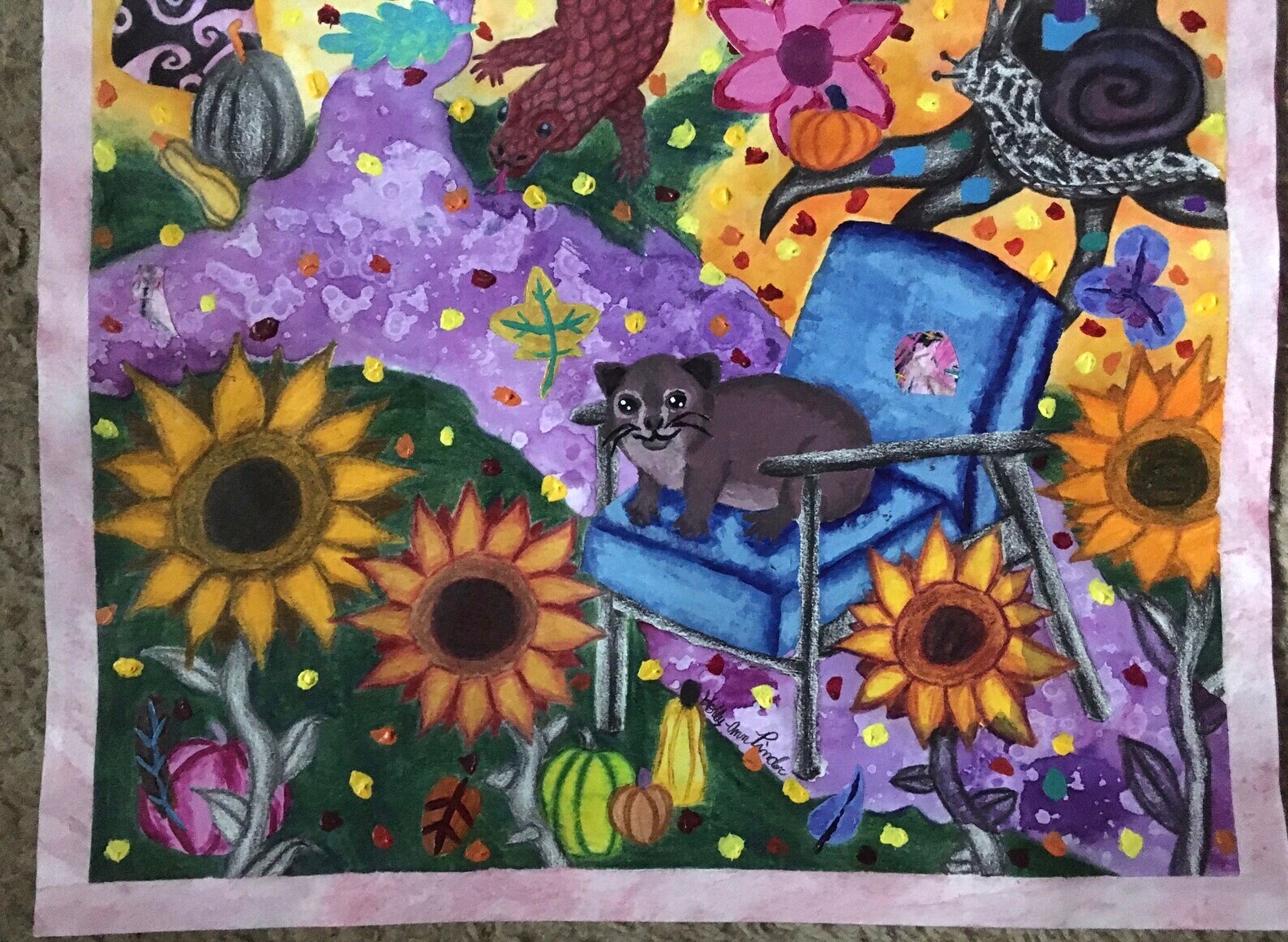 Sunflower Fall Picture, Komodo Dragon Drawing, Rock Hyrax Painting - Etsy