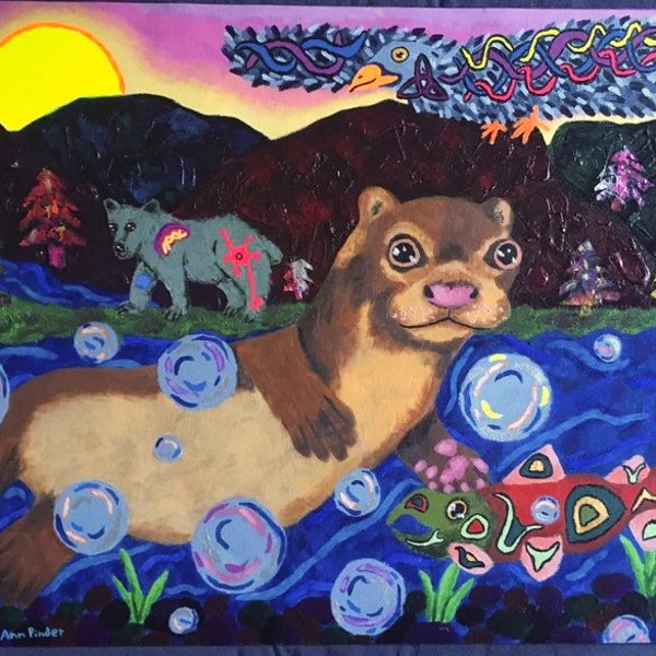 Otter Painting - Etsy