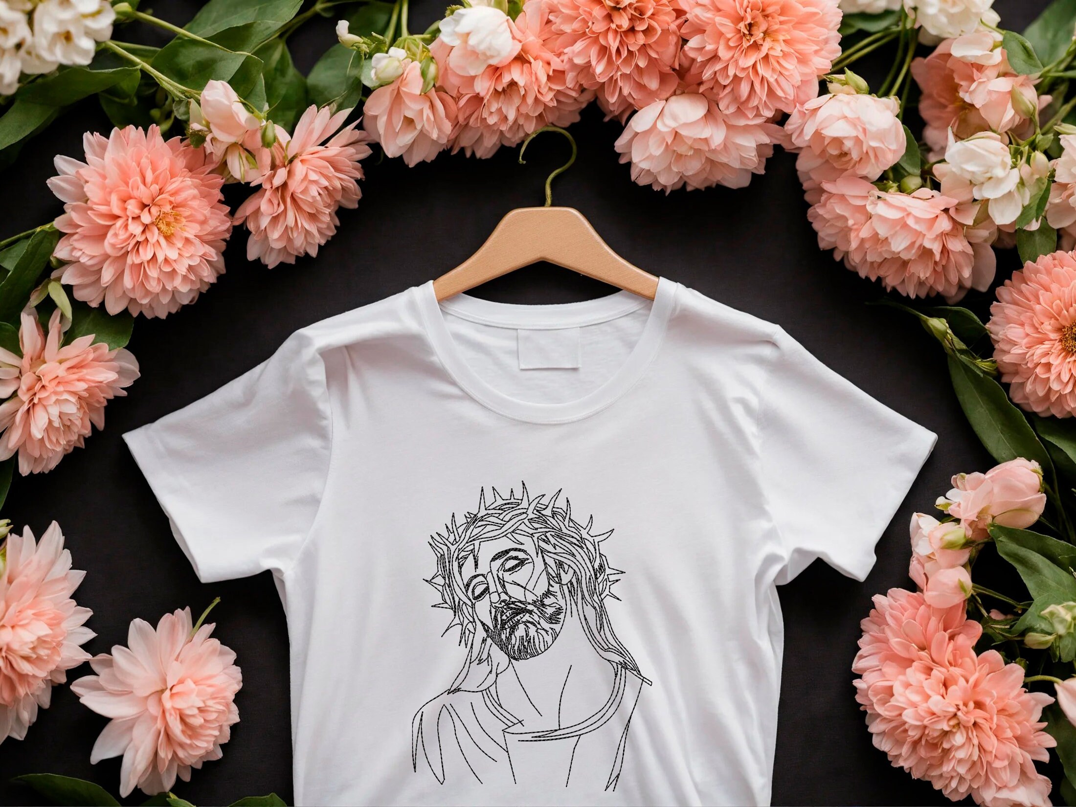 Jesus Face Machine Embroidery Design, Jesus Line Art Embroidery, Jesus ...