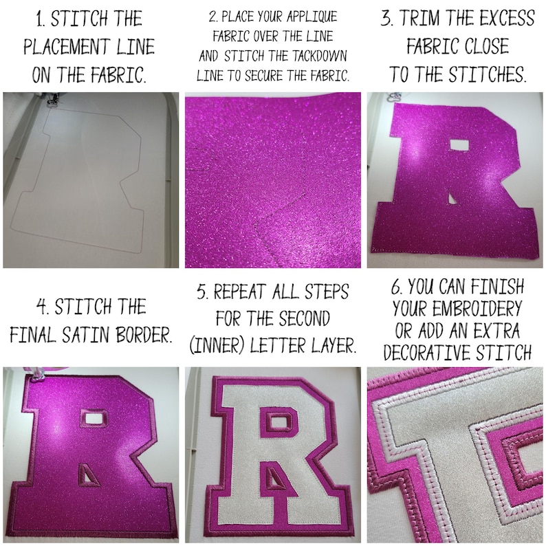 Double Applique Sport Font Embroidery 6 Sizes (3-8in) + BX Format ...