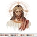 Jesus Face Machine Embroidery Design, Jesus Halo Embroidery, Jesus ...