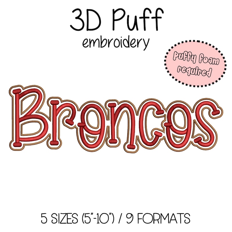 Broncos Embroidery - Etsy