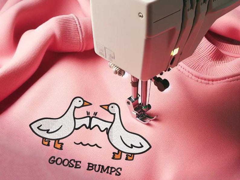 Goose Bumps Machine Embroidery Design, Funny Joke Embroidery Design ...