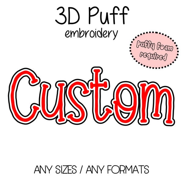 Puff Embroidery Designs - Etsy