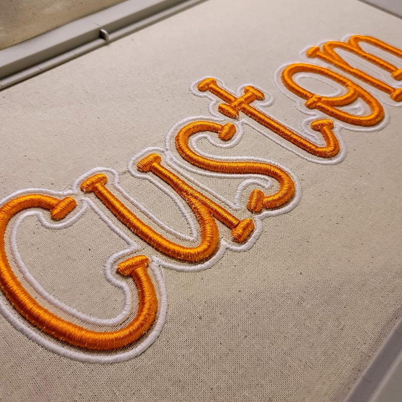 CUSTOM 3D Puff Machine Embroidery Design With Outline (1-2 Business ...