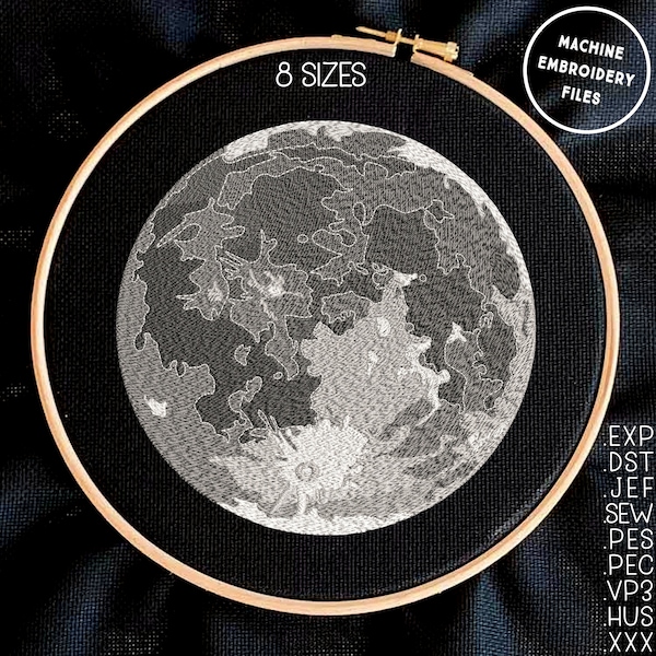 Moon Embroidery - Etsy