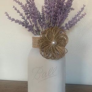 Farmhouse Wedding Decor Burlap Mason Jar Neck Wraps, Boho Bridal Shower ...