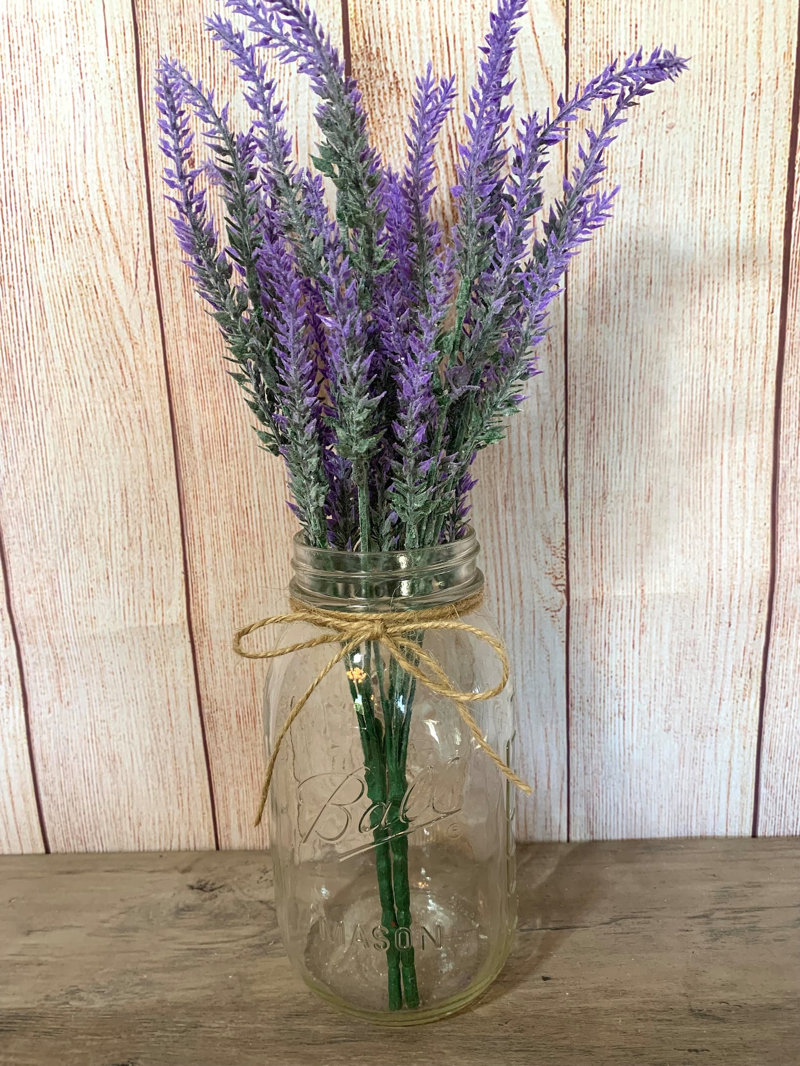 Lavender Mason Jar Centerpiece Purple Lavender Bouquet Rustic - Etsy