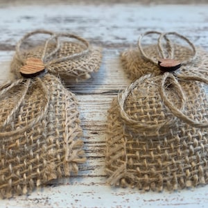 Rustic Wedding Decor Small Burlap Bows Wedding Aisle Decorations - Etsy