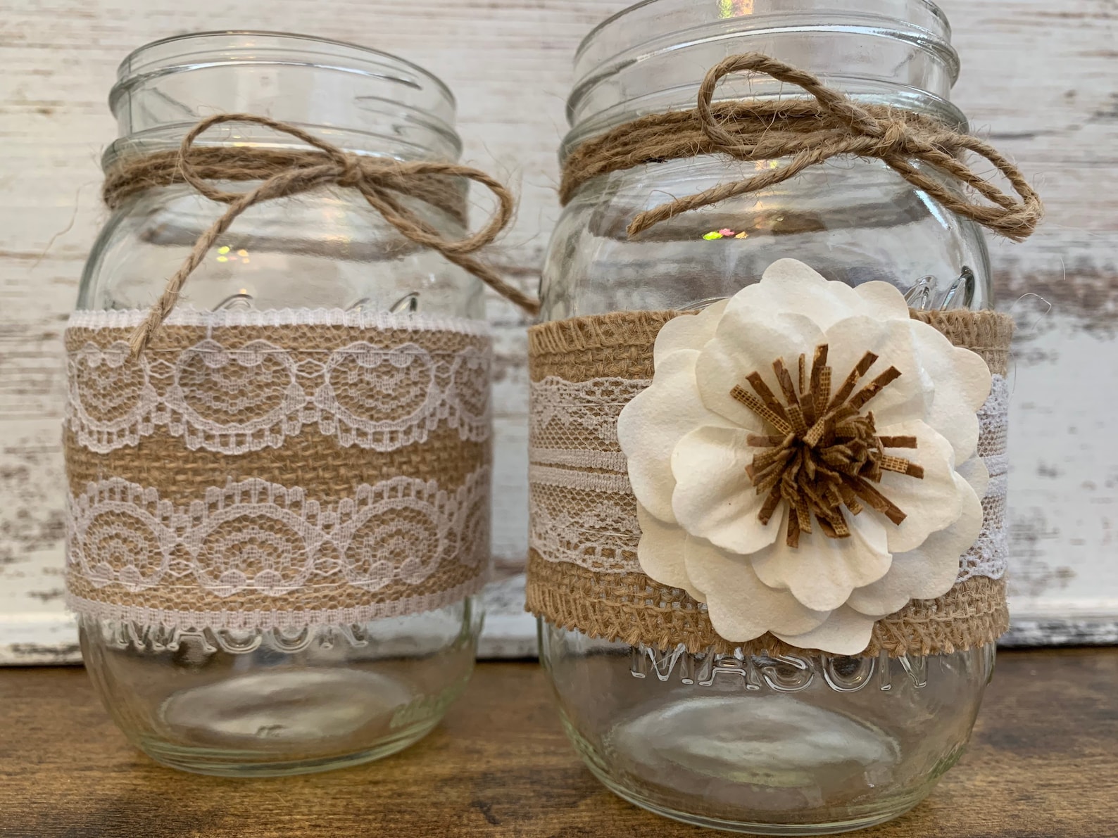 Wedding Mason Jar Centerpieces Rustic Burlap Mason Jar Sleeves - Etsy