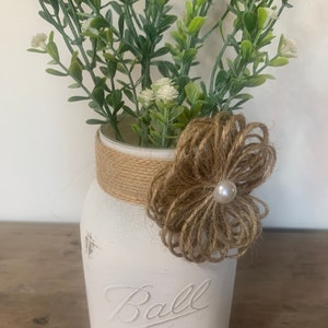 Farmhouse Wedding Decor Burlap Mason Jar Neck Wraps, Boho Bridal Shower ...