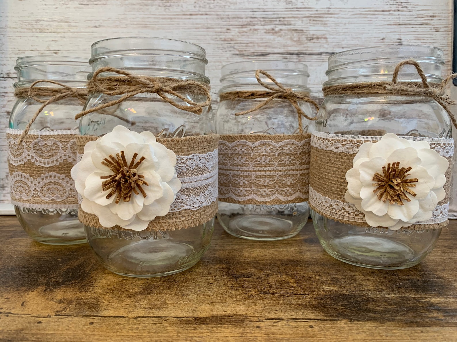 Wedding Mason Jar Centerpieces Rustic Burlap Mason Jar Sleeves - Etsy