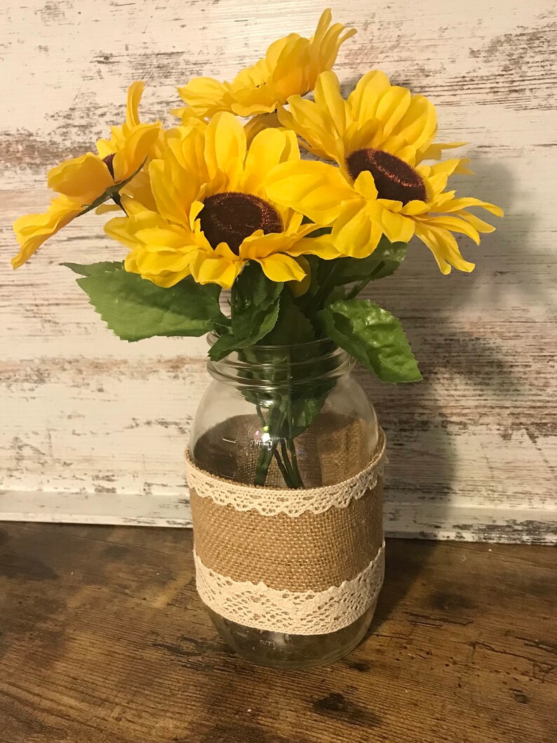 Rustic Wedding Decorations Boho Burlap Mason Jar Sleeves - Etsy