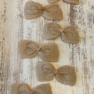 Rustic Wedding Decor Small Burlap Bows Wedding Aisle Decorations - Etsy