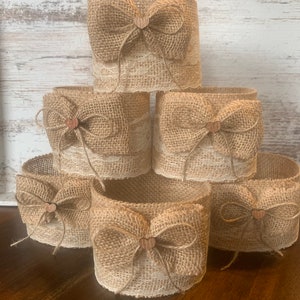 Rustic Bridal Shower Decorations Burlap Mason Jar Centerpieces Rustic ...
