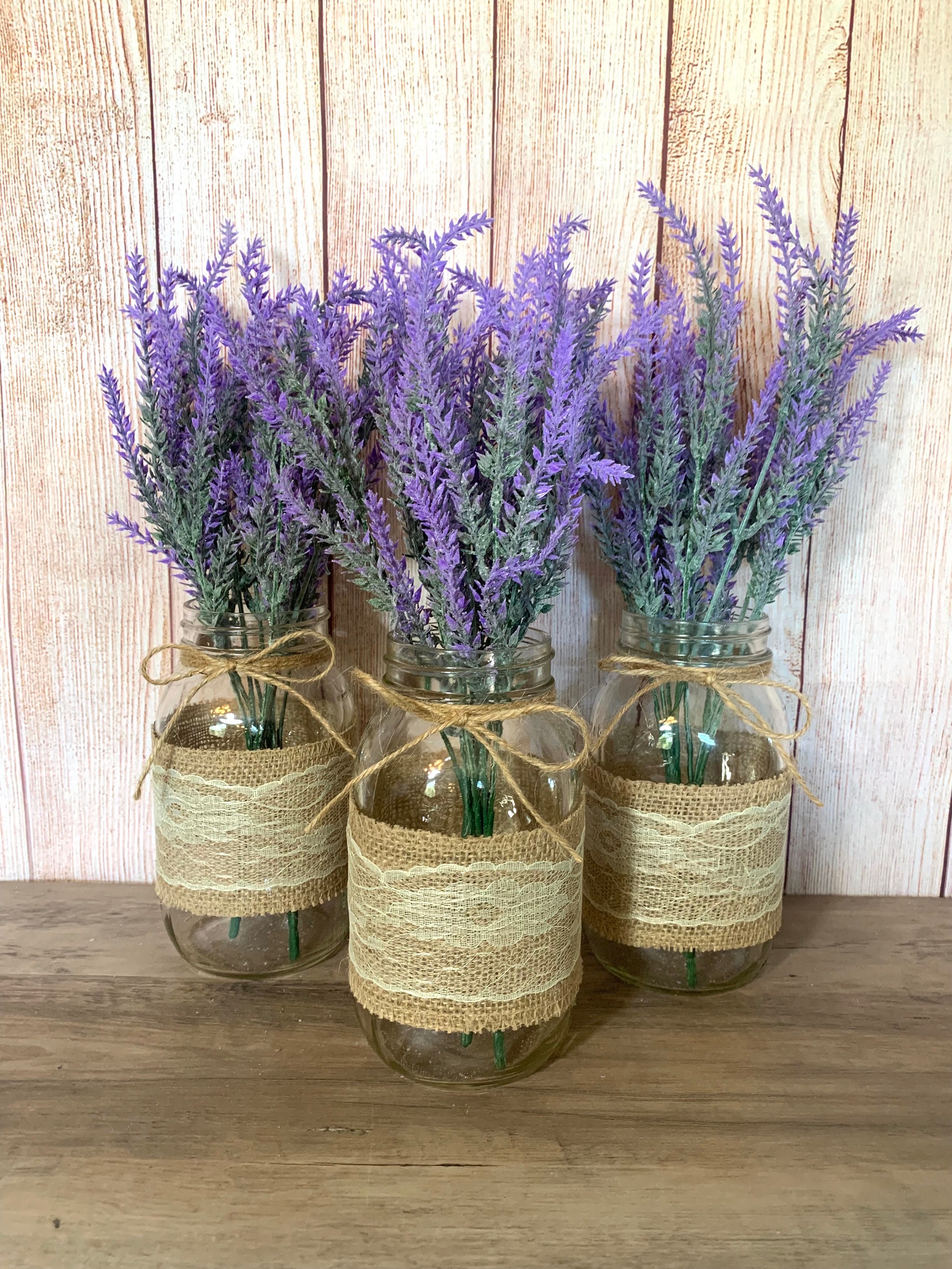 Lavender Mason Jars Centerpiece Wedding Centerpieces - Etsy