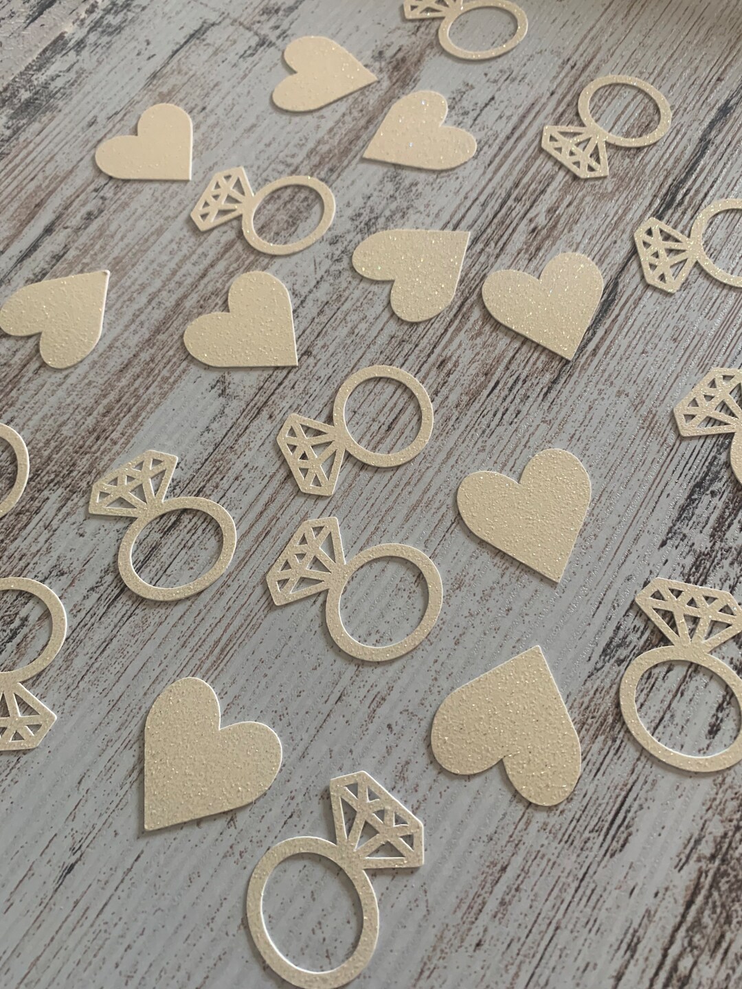 Bridal Shower Confetti Vanilla Glitter Bridal Shower Table Decor Hearts ...