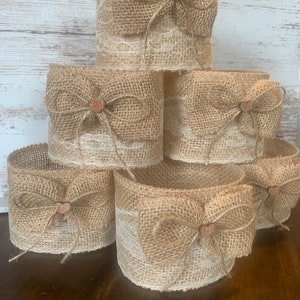 Rustic Wedding Decorations Burlap Mason Jar Centerpieces Wedding ...