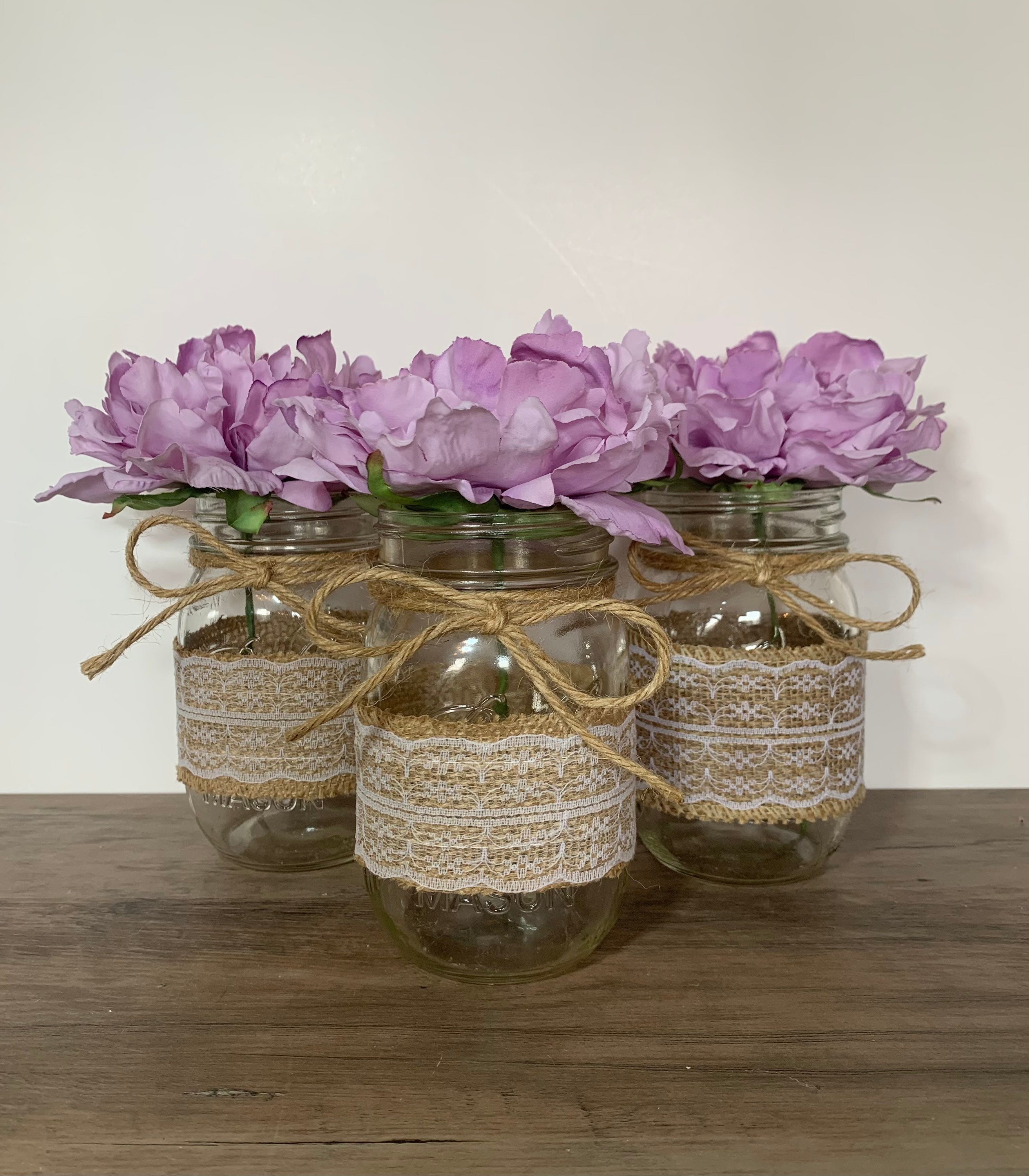 Mason Jar Rustic Centerpieces Farmhouse Decor Table - Etsy