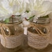 Pink Floral Mason Jar Centerpiece, Burlap Rustic Wedding Decor ...
