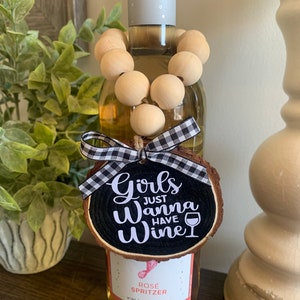 Wine Bottle Gift Tag for Girls Night Wine Bachelorette Gift, Wine Gift ...
