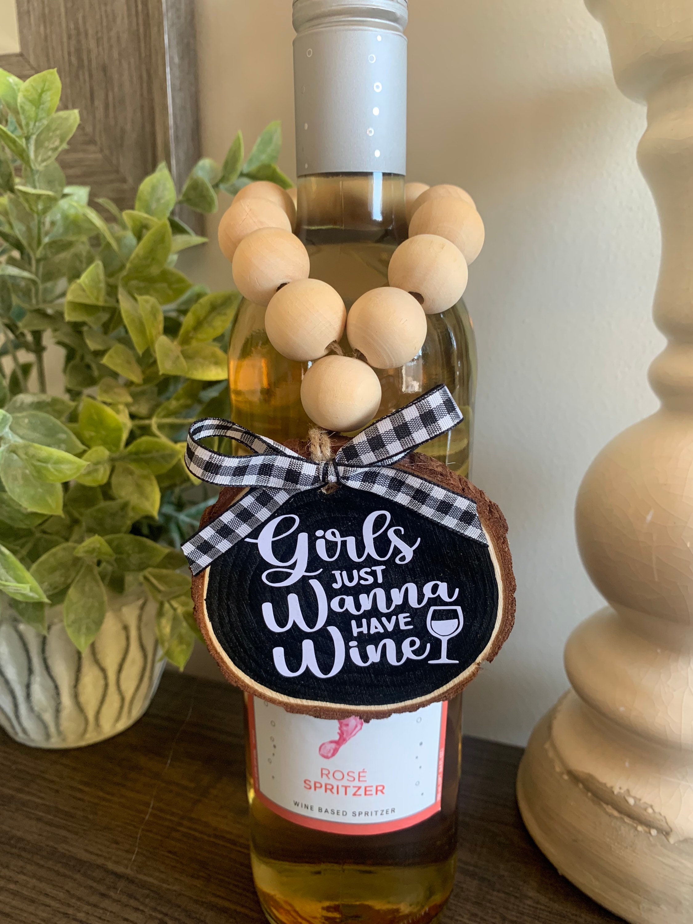 Wine Bottle Gift Tag for Girls Night Wine Bachelorette Gift, Wine Gift ...