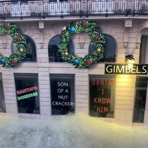 HO Scale GIMBELS From Movie elf Building Flat W/ Leds Christmas ...