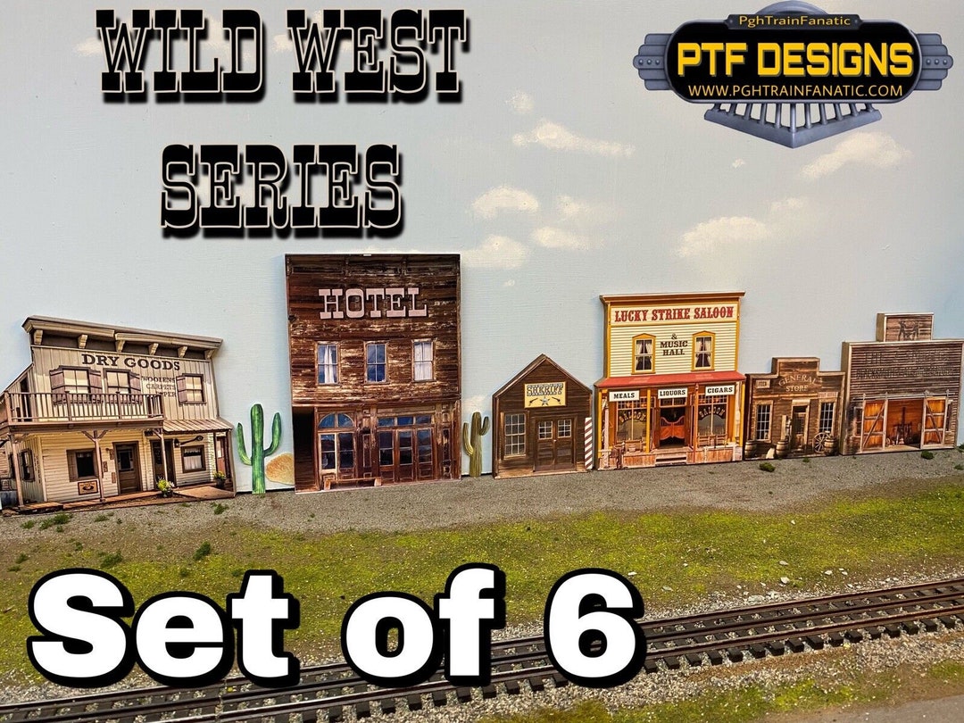 O Scale Wild West Building Flat Diorama Decoration Set of 6 - Etsy