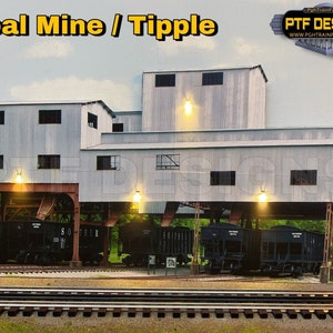 O Scale COAL MINE / Tipple Building Flat Background Building for Model ...