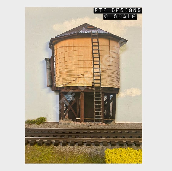 O Scale Water Tower Building Flat for Use With Model - Etsy