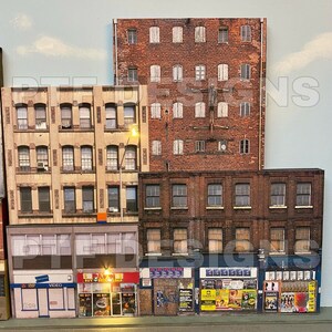 O Scale the Seedy Side of Town -scratch Built 3D 8 Building Flats ...
