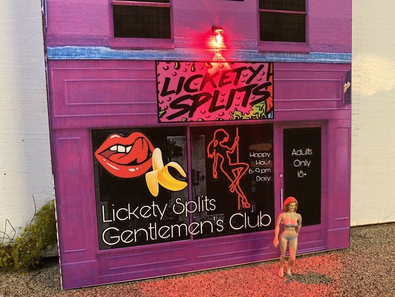 O Scale Strip Club lickety Splits Building Flat - Etsy