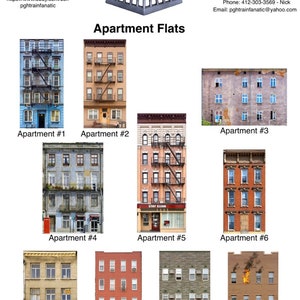 HO Scale Apartment Collage #1 - Building Flats Background - for Trains ...
