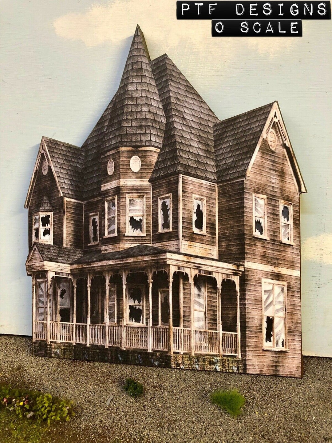 O Scale Scratch Built “HAUNTED / ABANDONED HOUSE #1” Building Flat ...