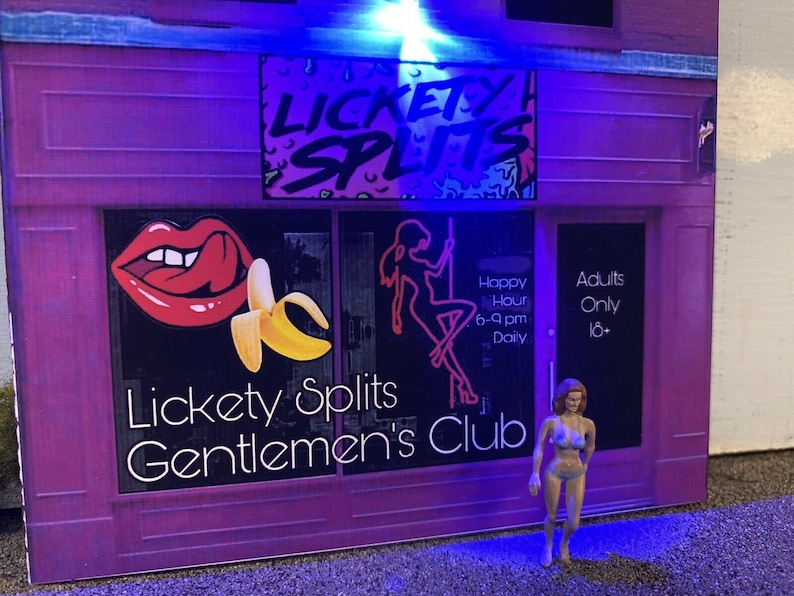 O Scale Strip Club lickety Splits Building Flat - Etsy