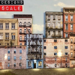 HO Scale Apartment Collage #1 - Building Flats Background - for Trains ...