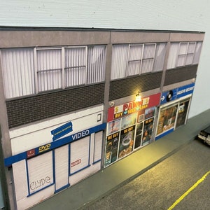 O Scale Pawn Shop Building Flat W/ LED - for Background on Model ...