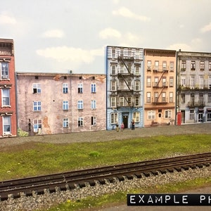 O Scale Scratch Built apartment 2 W/led Building Front Flat Diorama ...