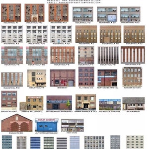 HO Scale Industrial #1 Building Flat / Front 3D Background W/ LED ...