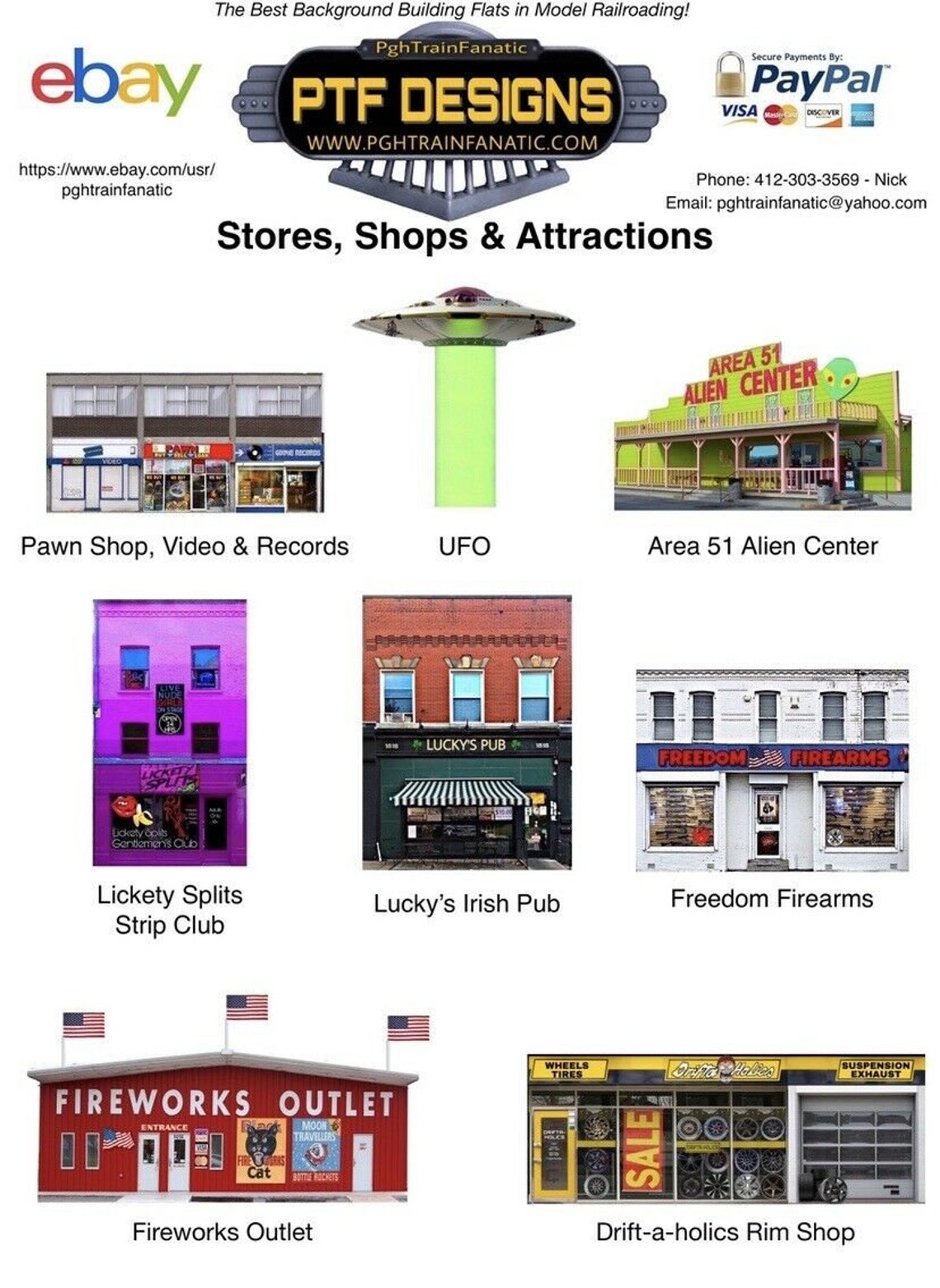 O Scale Pawn Shop Building Flat W/ LED for Background on - Etsy