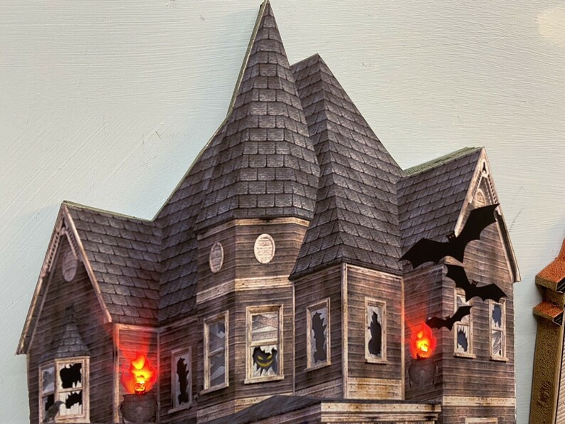 HO Scale haunted Halloween House Building Flat Decoration - Etsy Canada