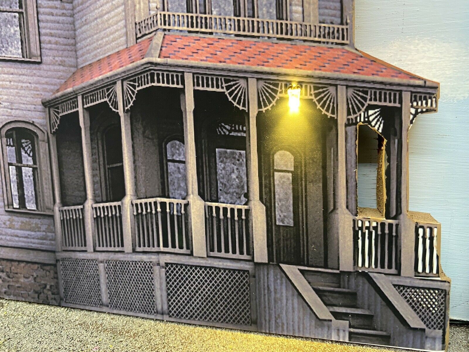 O Scale psycho House Halloween Building Flat Diorama - Etsy