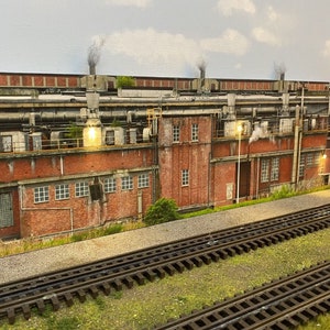 HO Scale Rolling Mill Building Flat - Background Factory for Model ...