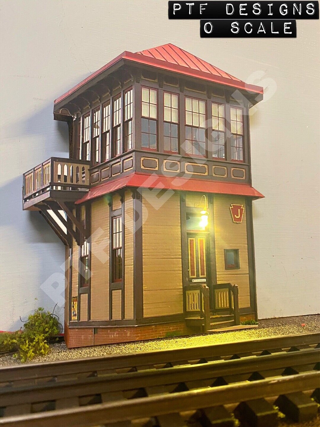 O Scale 1:48 Strasburg J Tower - Switch Tower Building Flat/front - for ...